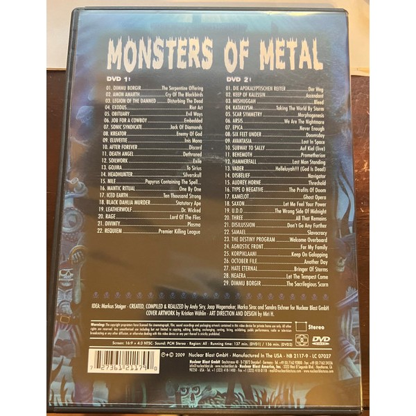 MONSTERS OF METAL - The Ultimate Metal Compilation Vol.6 - 2-DVD USA ...